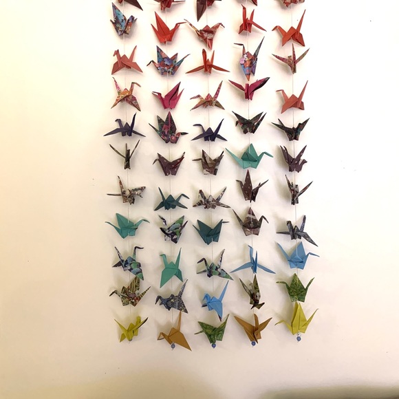 Accents | String Of Origami Cranes 5 Strings Of 11 Cranes | Poshmark